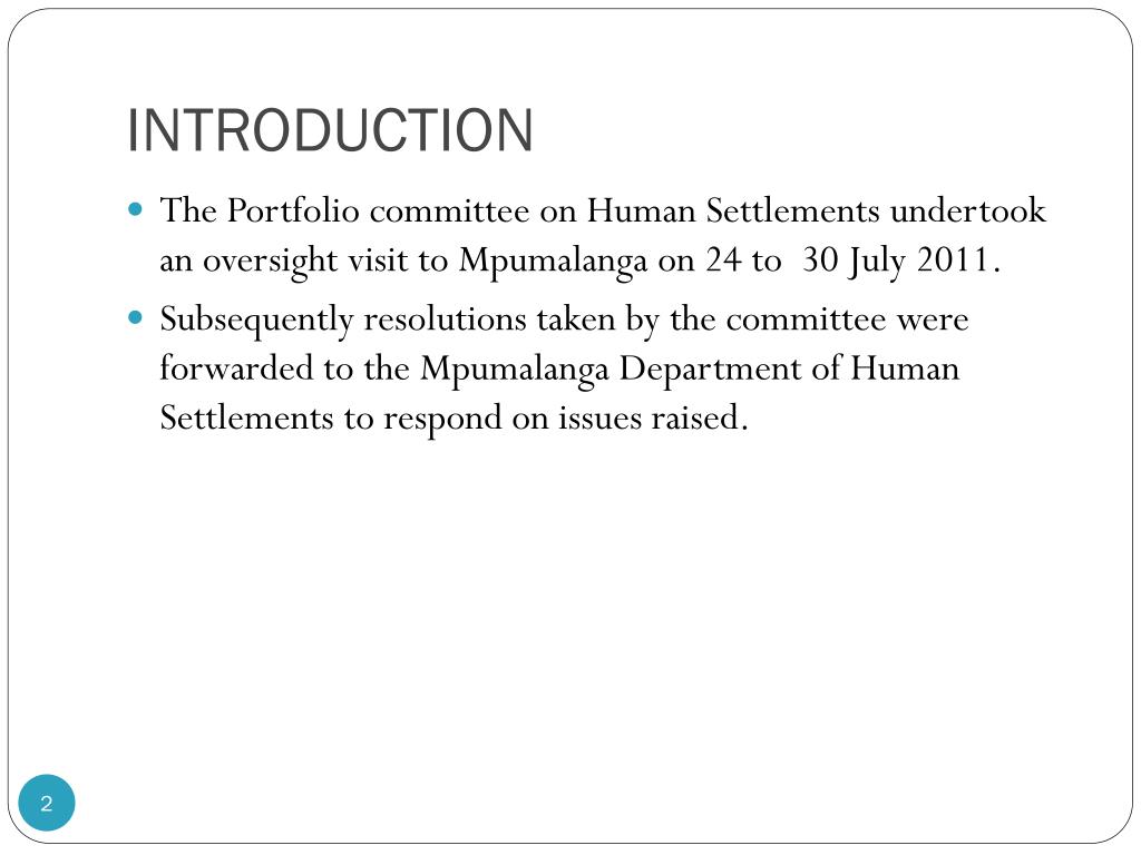 PPT - MPUMALANGA PROVINCIAL GOVERNMENT REPORT OF THE PORTFOLIO ...