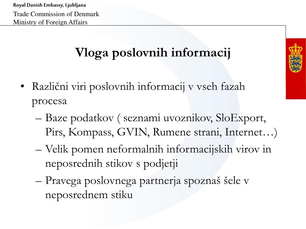 PPT - Izbira in vrednotenje poslovnih partnerjev Bogdan Sovinc, Danish ...
