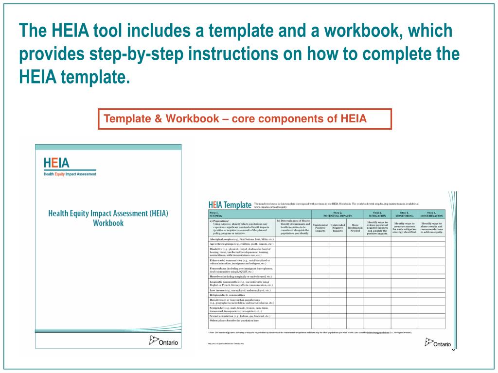 PPT - What is the Health Equity Impact Assessment (HEIA)? PowerPoint ...