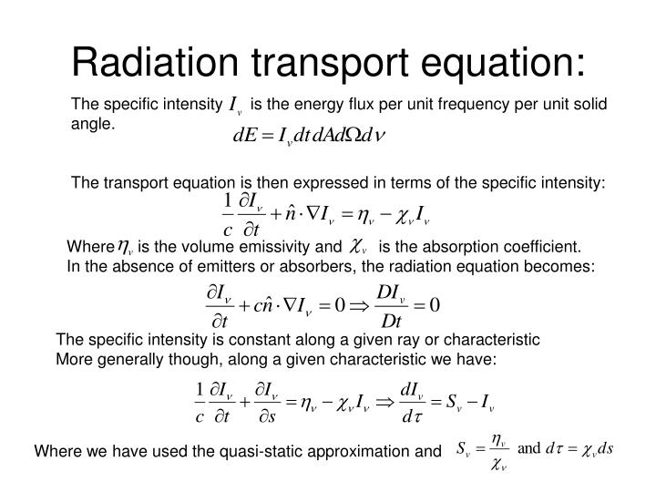 PPT - Radiation Transport PowerPoint Presentation - ID:3574596