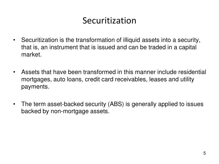 PPT - Asset Securitization PowerPoint Presentation - ID:3575410