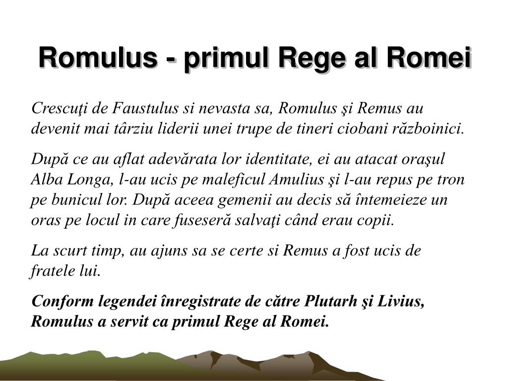 PPT - Roma intre legenda si realitatea istorica PowerPoint Presentation ...