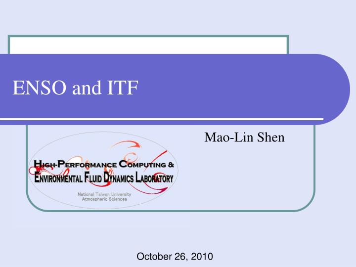 PPT - ENSO and ITF PowerPoint Presentation, free download - ID:3576030