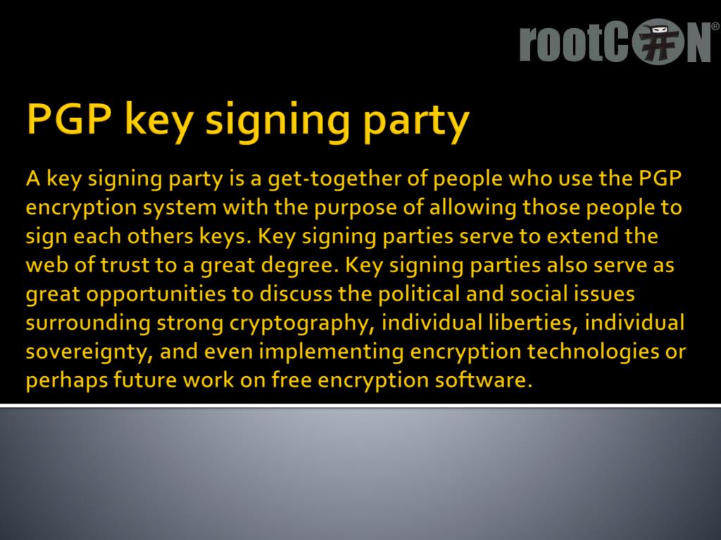 PPT - PGP Key Signing Party Introduction PowerPoint Presentation, free ...