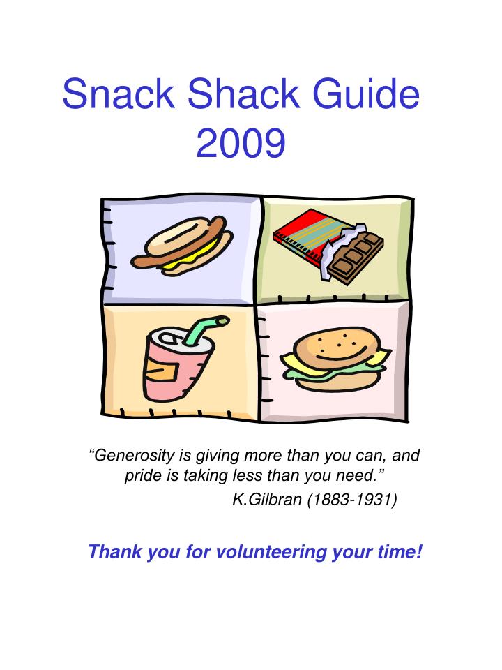 PPT - Snack Shack Guide 2009 PowerPoint Presentation, free download ...