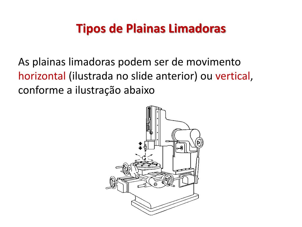 PPT - Aula 9 Máquinas-Ferramentas Plainas PowerPoint Presentation, free ...