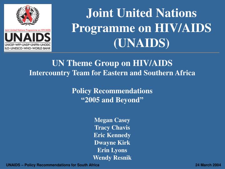 PPT - Joint United Nations Programme on HIV/AIDS (UNAIDS) PowerPoint ...