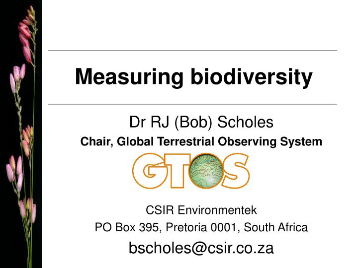 PPT - Measuring biodiversity PowerPoint Presentation, free download ...
