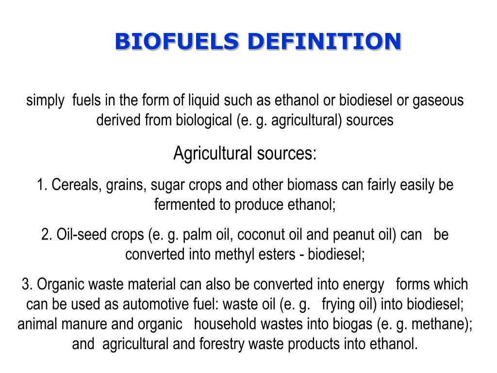 PPT - Agriculture Future Commodities: Feedstock of Biofuel Production ...