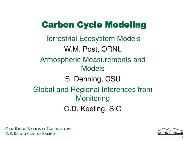PPT - Carbon Cycle Modeling PowerPoint Presentation, free download - ID ...