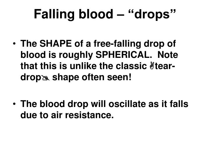 PPT - Blood Spatter Analysis PowerPoint Presentation - ID:3579746