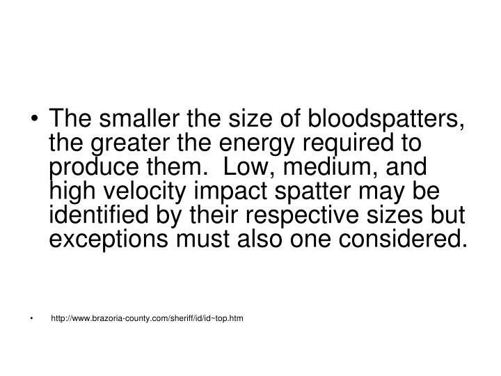 PPT - Blood Spatter Analysis PowerPoint Presentation - ID:3579746