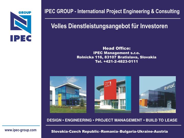 PPT - IPEC GROUP - International Project Engineering & Consulting ...