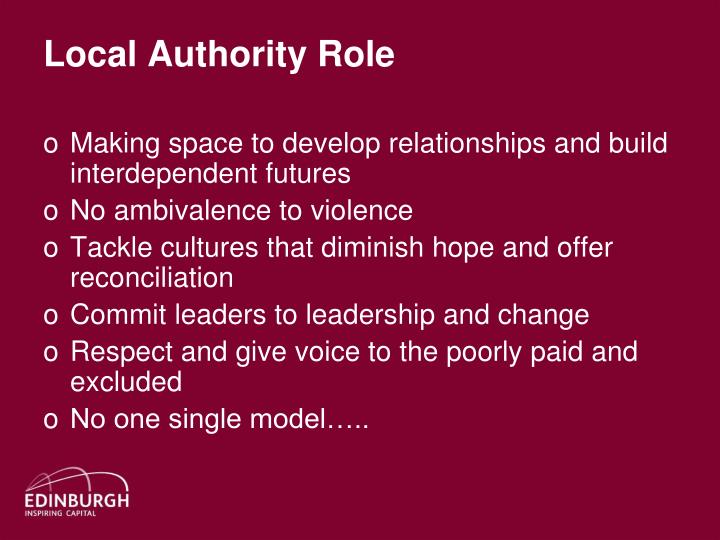 PPT - Local Authority Role Making space to develop relationships and ...