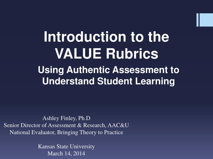 PPT - Introduction to the VALUE Rubrics PowerPoint Presentation, free ...