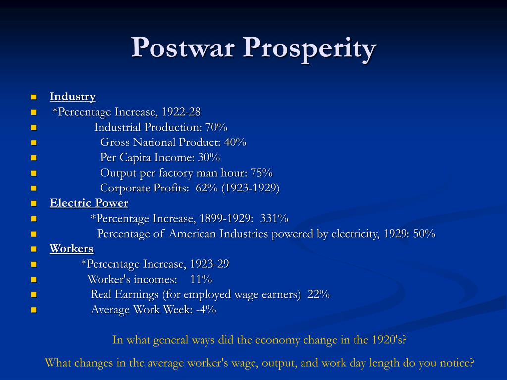 PPT - The Business of America and the Consumer Economy in the 1920’s ...