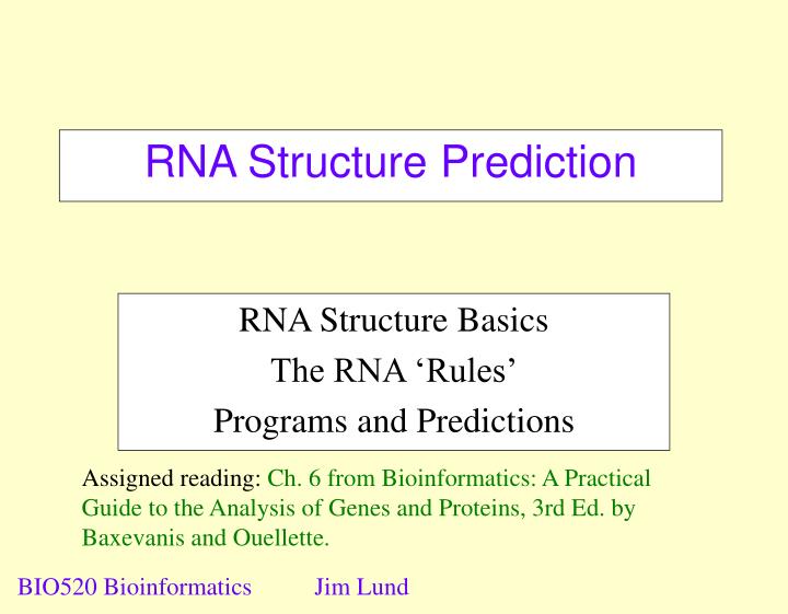 PPT - RNA Structure Prediction PowerPoint Presentation, free download ...