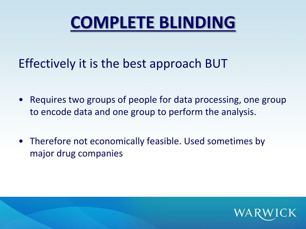 PPT - RANDOMISATION, BIAS AND BLINDING IN CLINICAL TRIALS Dipesh Mistry ...