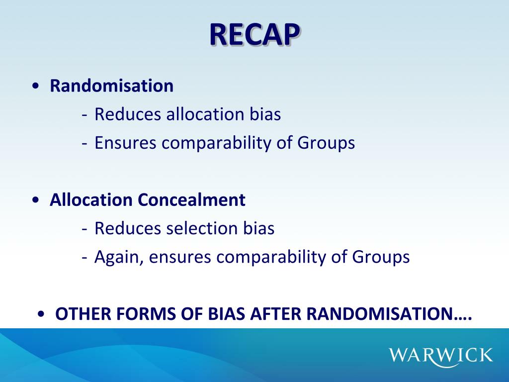 PPT - RANDOMISATION, BIAS AND BLINDING IN CLINICAL TRIALS Dipesh Mistry ...