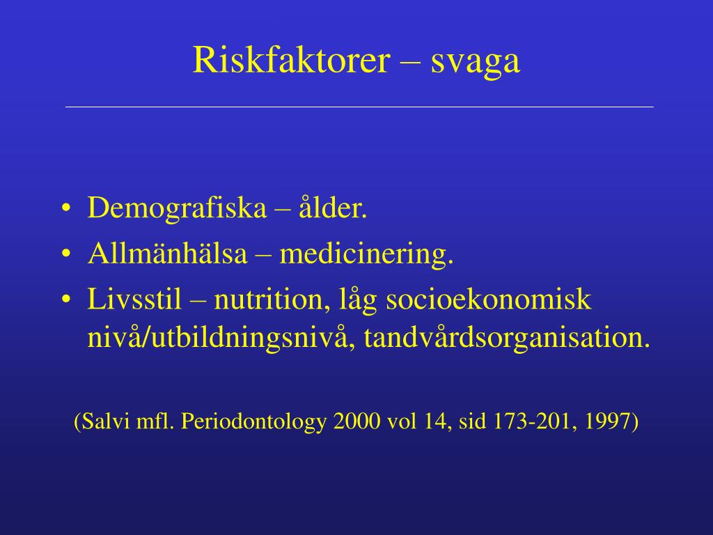 PPT - Omvårdnad av parodontala riskpatienter PowerPoint Presentation ...