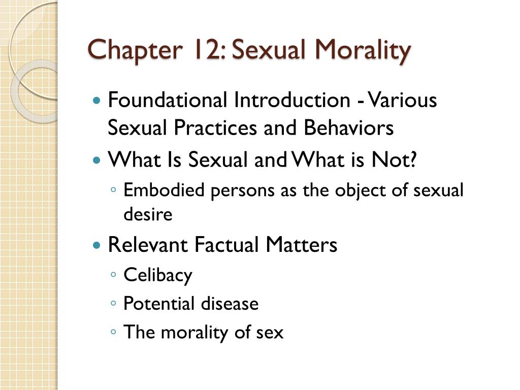 Ppt Chapter 12 Sexual Morality Powerpoint Presentation Free