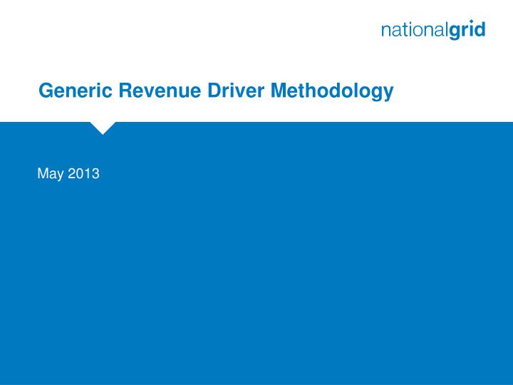 PPT - Generic Revenue Driver Methodology PowerPoint Presentation, free ...
