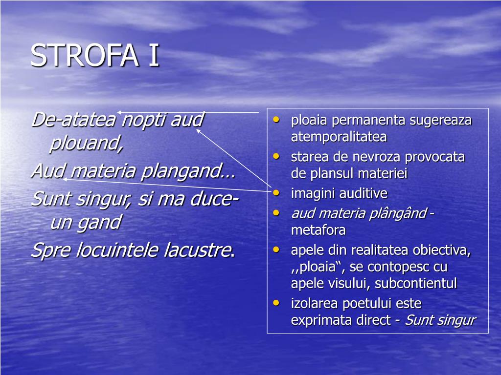 PPT - LACUSTRA de G. Bacovia PowerPoint Presentation, free download ...