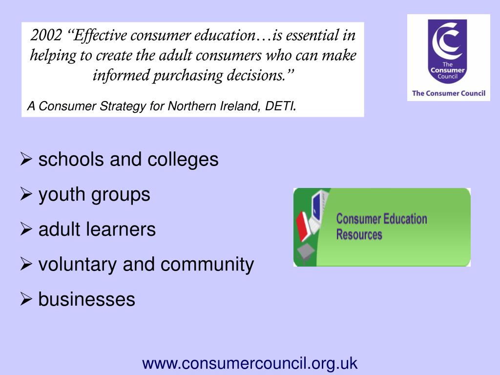 PPT - Consumer skills to meet consumer challenges Thursday 25 March ...