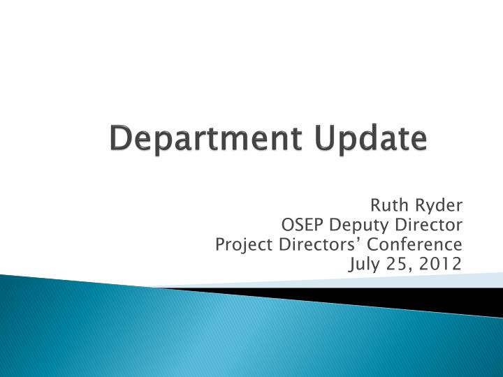 PPT - Department Update PowerPoint Presentation, free download - ID:3585737