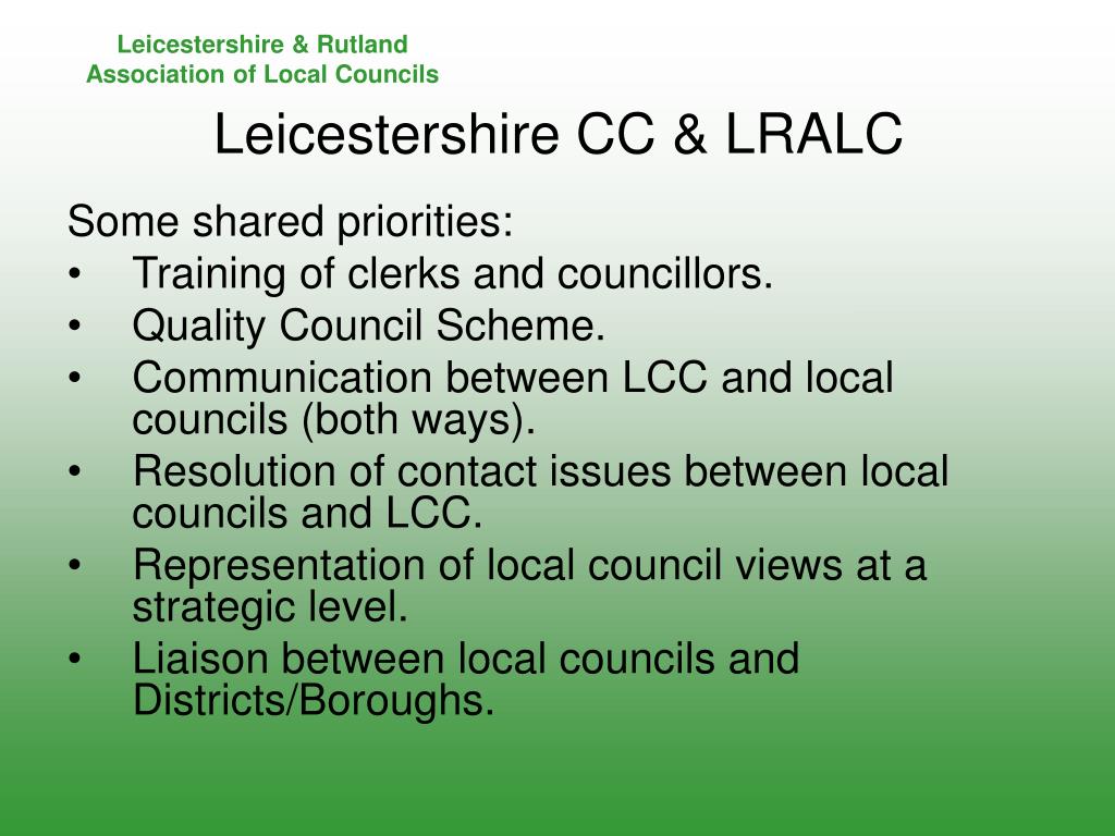 PPT - LCC Local Councils Conference Leicestershire Councils - The Local ...