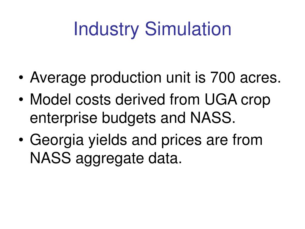 PPT - Simulation Analysis and Economic Impact of Georgia Cotton ...