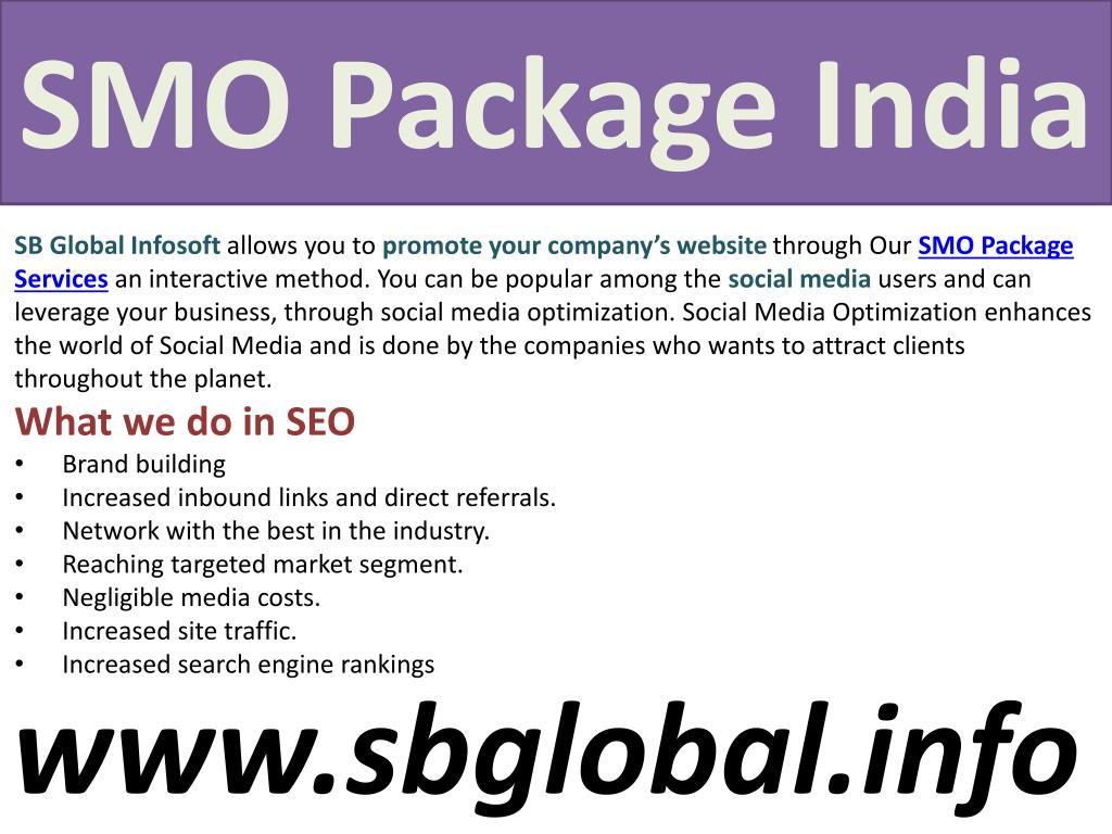 PPT - SMO Package India for small and affordable Business PowerPoint ...
