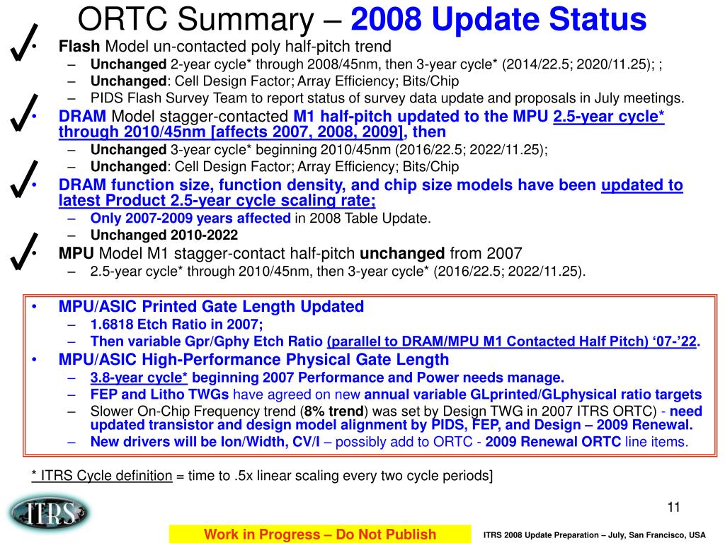 PPT - International Technology Roadmap for Semiconductors 2008 ITRS ORTC PowerPoint Presentation ...