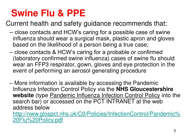 PPT - Swine Flu – H1N1 Personal Protective Equipment PowerPoint ...
