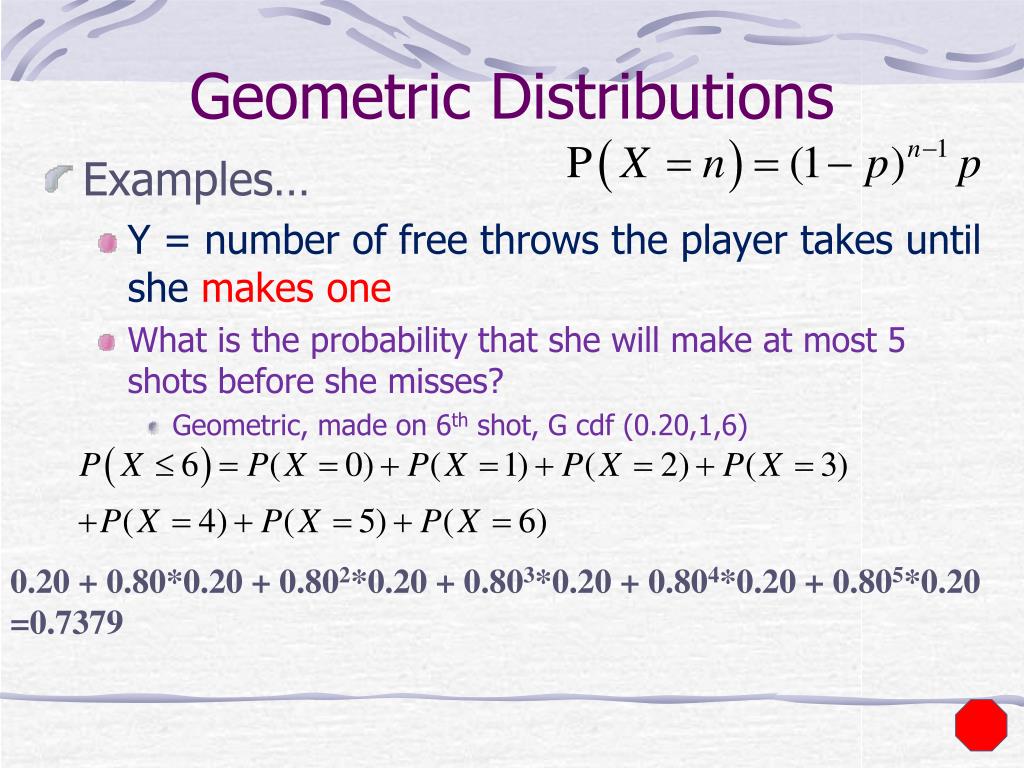 PPT - Binomial vs. Geometric Distributions PowerPoint Presentation ... PPT - Binomial vs. Geometric Distributions PowerPoint Presentation ...