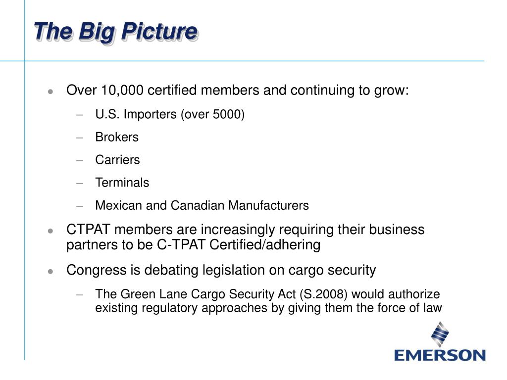 PPT - Customs - Trade Partnership Against Terrorism PowerPoint ...