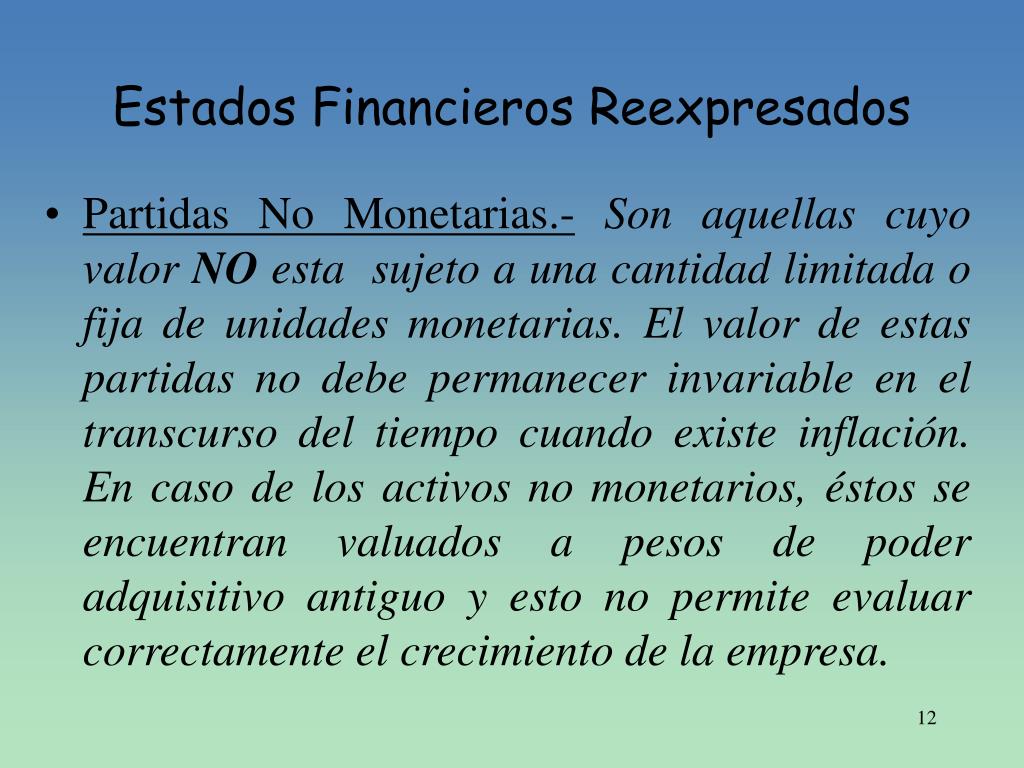 PPT - Estados Financieros Reexpresados Antecedentes PowerPoint ...