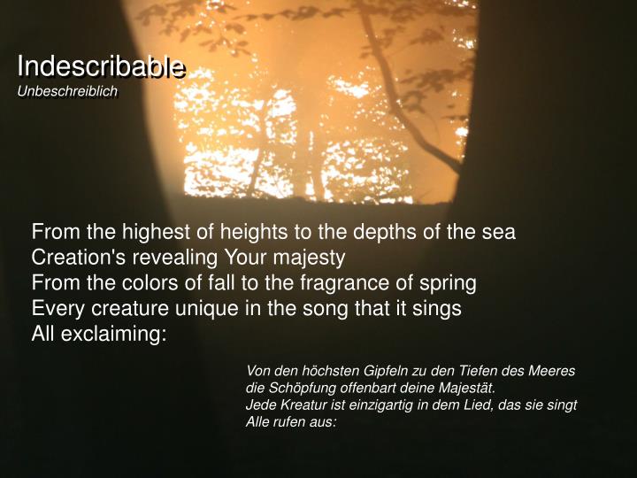 PPT - Indescribable PowerPoint Presentation, free download - ID:3588979