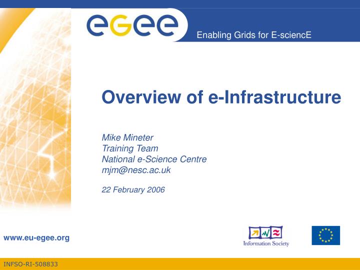 PPT - Overview of e-Infrastructure PowerPoint Presentation, free ...
