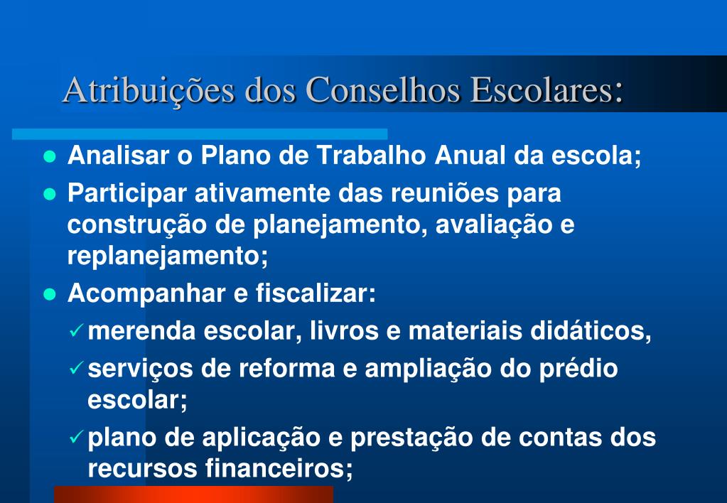 PPT - CONSELHO ESCOLAR: a participação cidadã na escola PowerPoint ...