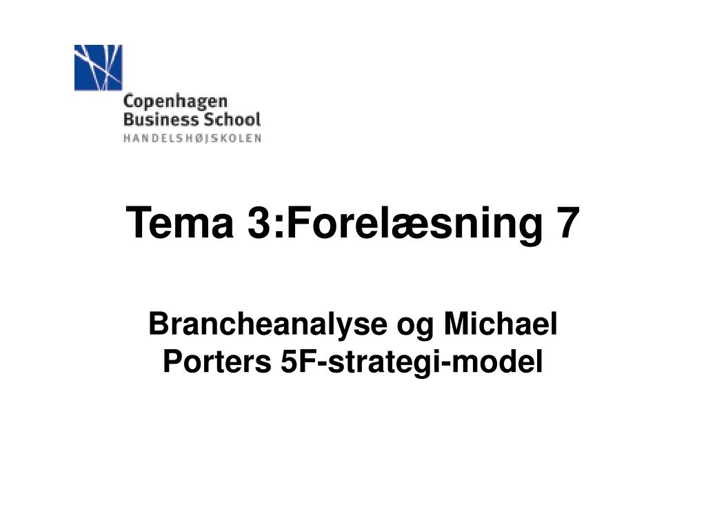 PPT - Tema 3: OM VIRKSOMHEDS- STRATEGI OG IDENTITET PowerPoint ...