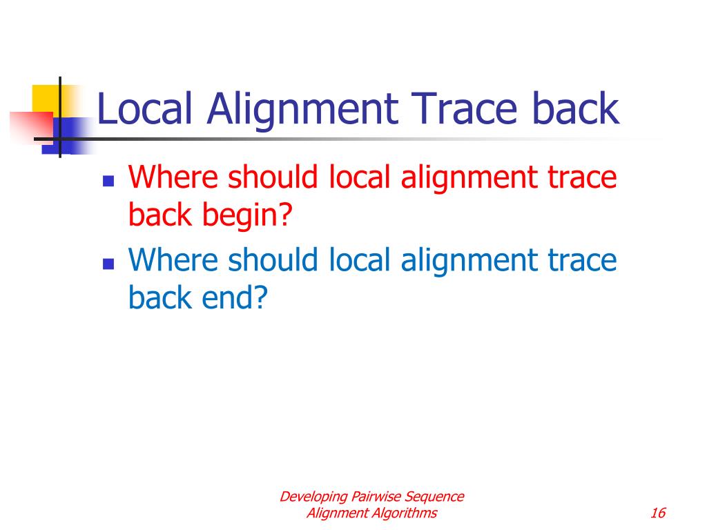 Ppt Developing Pairwise Sequence Alignment Algorithms Powerpoint Presentation Id3589662