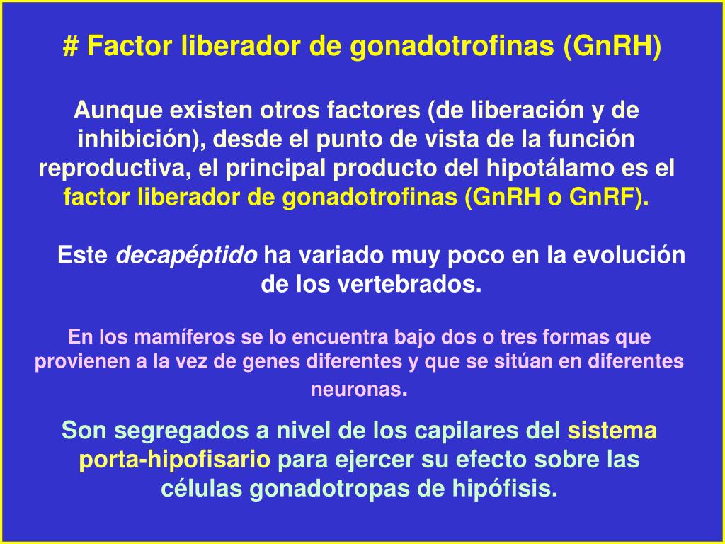 PPT - Componentes del EJE DE CONTROL de la Función Reproductiva de la ...