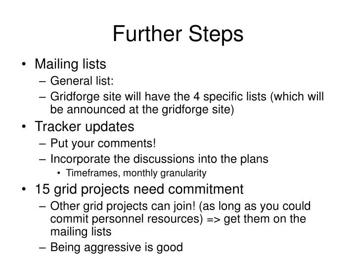 PPT - Further Steps PowerPoint Presentation, free download - ID:3589890