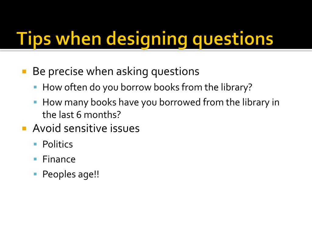PPT - Questionnaire PowerPoint Presentation, free download - ID:3590107