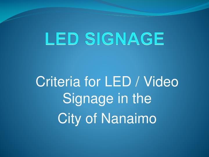 PPT - LED SIGNAGE PowerPoint Presentation, free download - ID:3590703