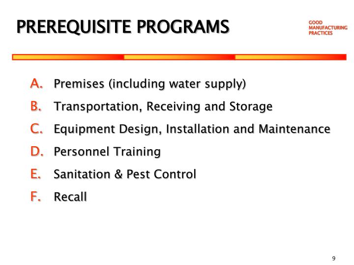 PPT - GOOD MANUFACTURING PRACTICES Training about our Food Safety ...