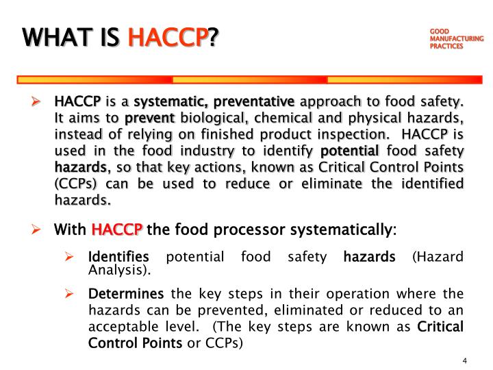 PPT - GOOD MANUFACTURING PRACTICES Training about our Food Safety ...