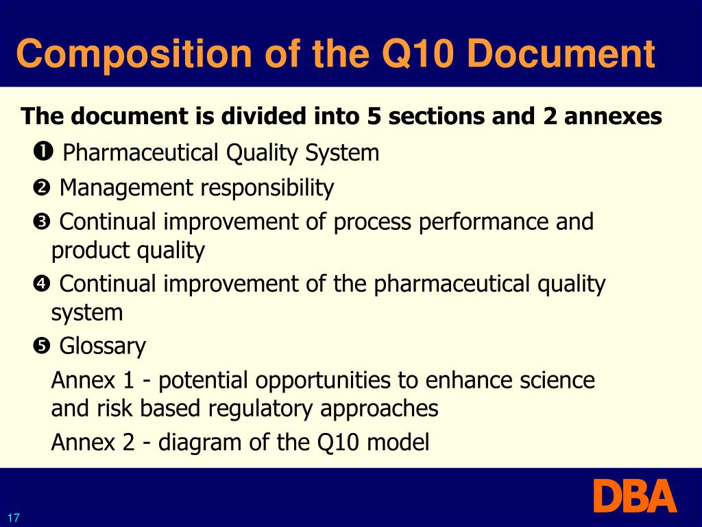 PPT - ICH Q10 – Delivering a Modern Effective Pharmaceutical Quality ...