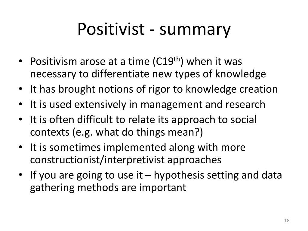 PPT - Researching the Cultural Sector Positivism & cultural research ...